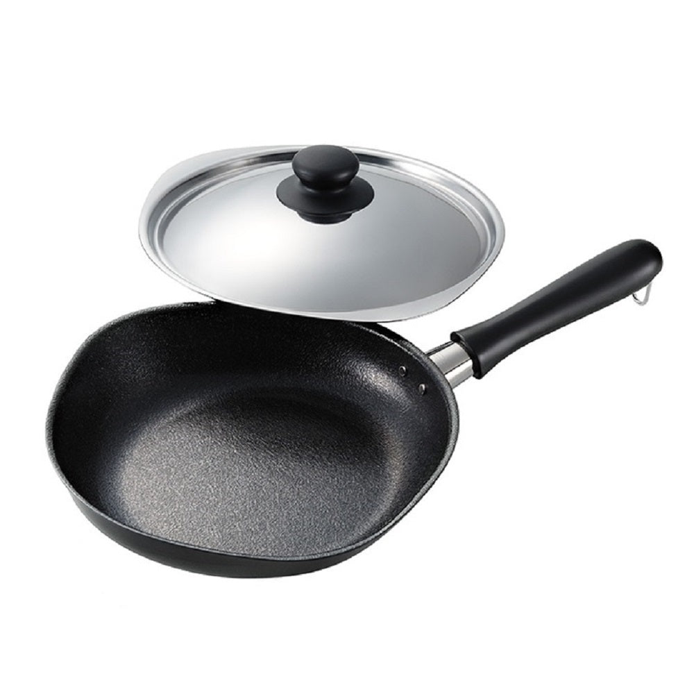 Sori Yanagi Japanese Cast Iron Frying Pan Skillet with Stainless Steel ...